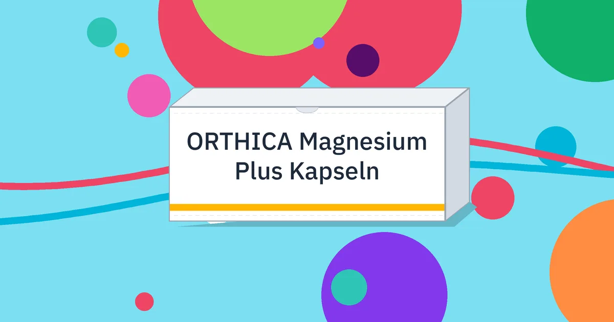 Symbolbild: Packung mit der Aufschrift ORTHICA Magnesium Plus Kapseln (PZN 13845845) – Verfügbarkeit und Bezug in Apotheken in Frankfurt am Main