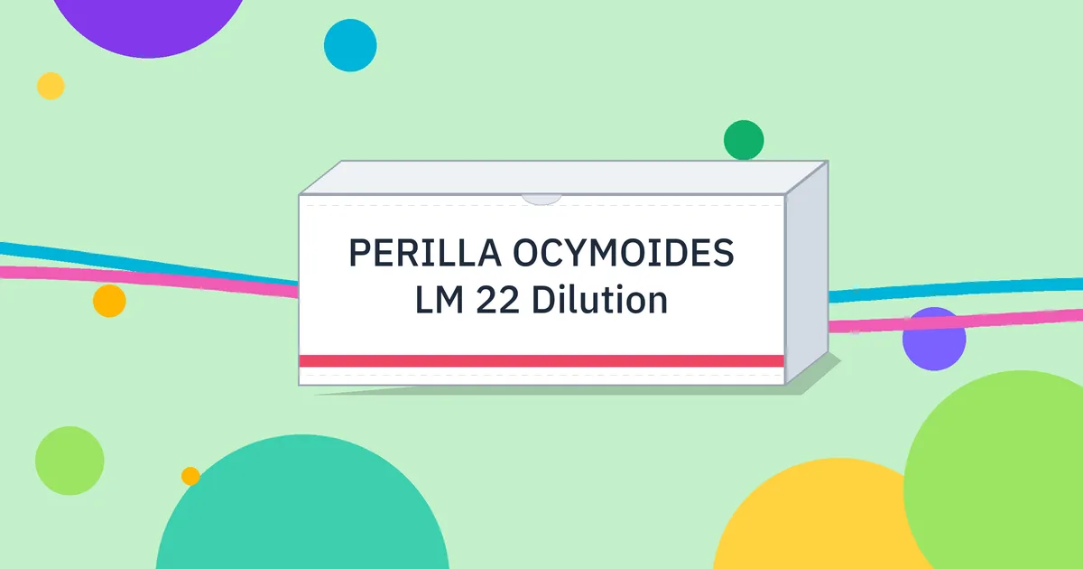 Symbolbild: Packung mit der Aufschrift PERILLA OCYMOIDES LM 22 Dilution (PZN 13635208) – Verfügbarkeit und Bezug in Apotheken in Frankfurt am Main