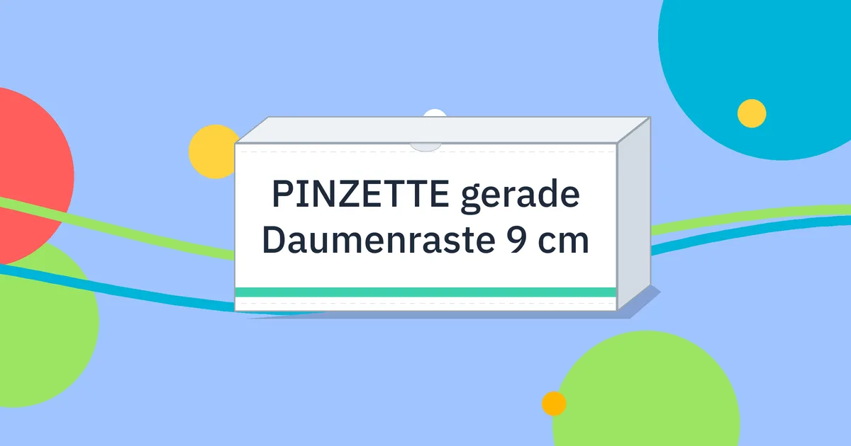 Symbolbild: Packung mit der Aufschrift PINZETTE gerade Daumenraste 9 cm (PZN 01516929) – Verfügbarkeit und Bezug in Apotheken in Frankfurt am Main