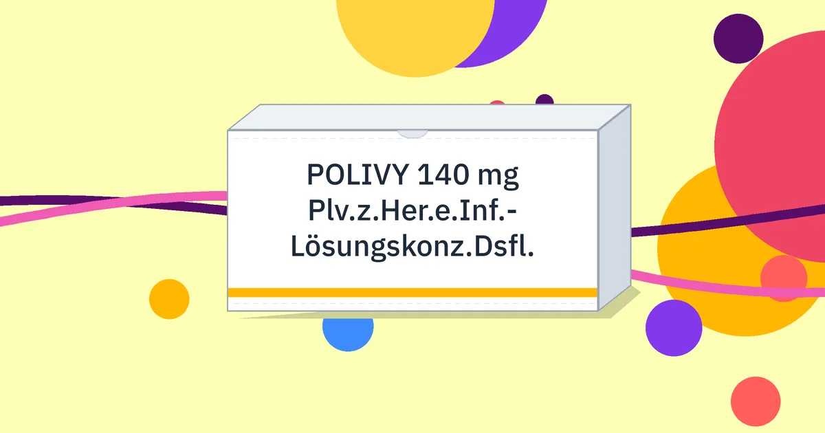 Symbolbild: Packung mit der Aufschrift POLIVY 140 mg Plv.z.Her.e.Inf.-Lösungskonz.Dsfl. (PZN 15253787) – Verfügbarkeit und Bezug in Apotheken in Frankfurt am Main