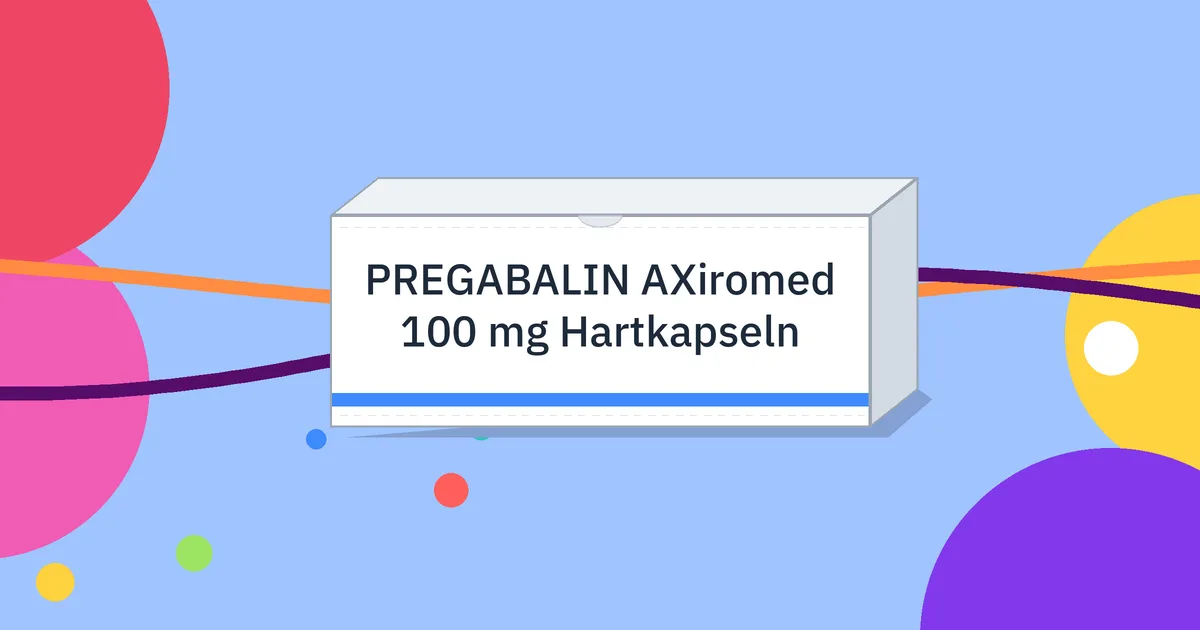 Symbolbild: Packung mit der Aufschrift PREGABALIN AXiromed 100 mg Hartkapseln (PZN 18488545) – Verfügbarkeit und Bezug in Apotheken in Frankfurt am Main