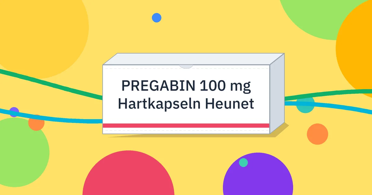 Symbolbild: Packung mit der Aufschrift PREGABIN 100 mg Hartkapseln Heunet (PZN 15303901) – Verfügbarkeit und Bezug in Apotheken in Frankfurt am Main