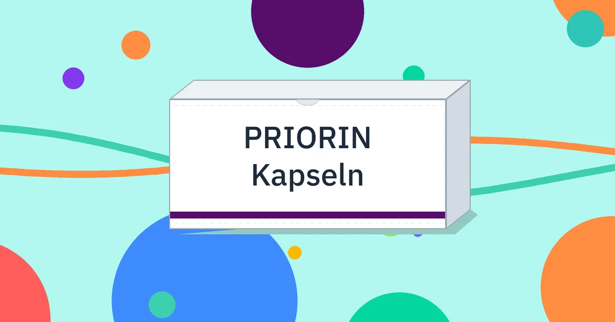 Symbolbild: Packung mit der Aufschrift PRIORIN Kapseln (PZN 04002065) – Verfügbarkeit und Bezug in Apotheken in Frankfurt am Main