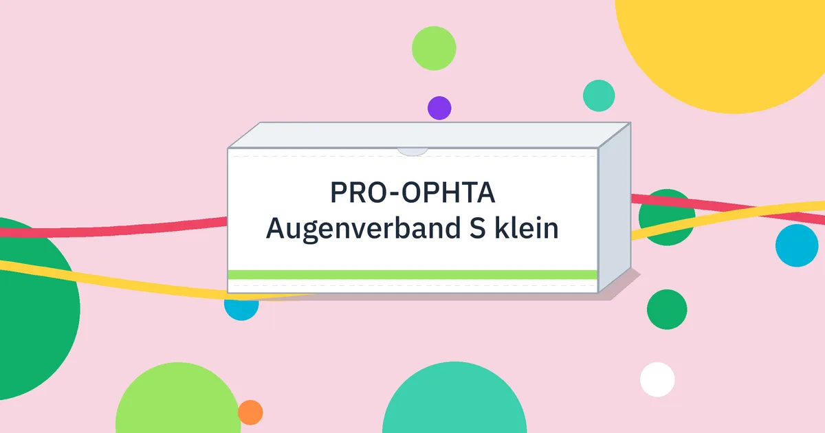 Symbolbild: Packung mit der Aufschrift PRO-OPHTA Augenverband S klein (PZN 07202178) – Verfügbarkeit und Bezug in Apotheken in Frankfurt am Main