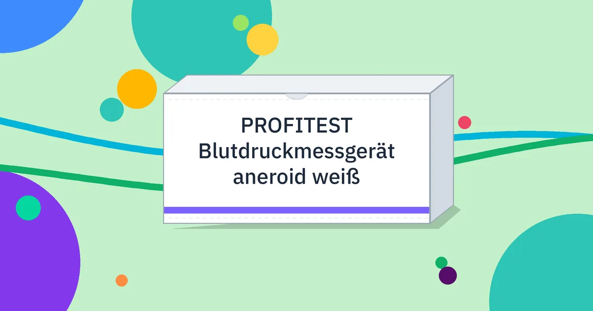 Symbolbild: Packung mit der Aufschrift PROFITEST Blutdruckmessgerät aneroid weiß (PZN 02457399) – Verfügbarkeit und Bezug in Apotheken in Frankfurt am Main