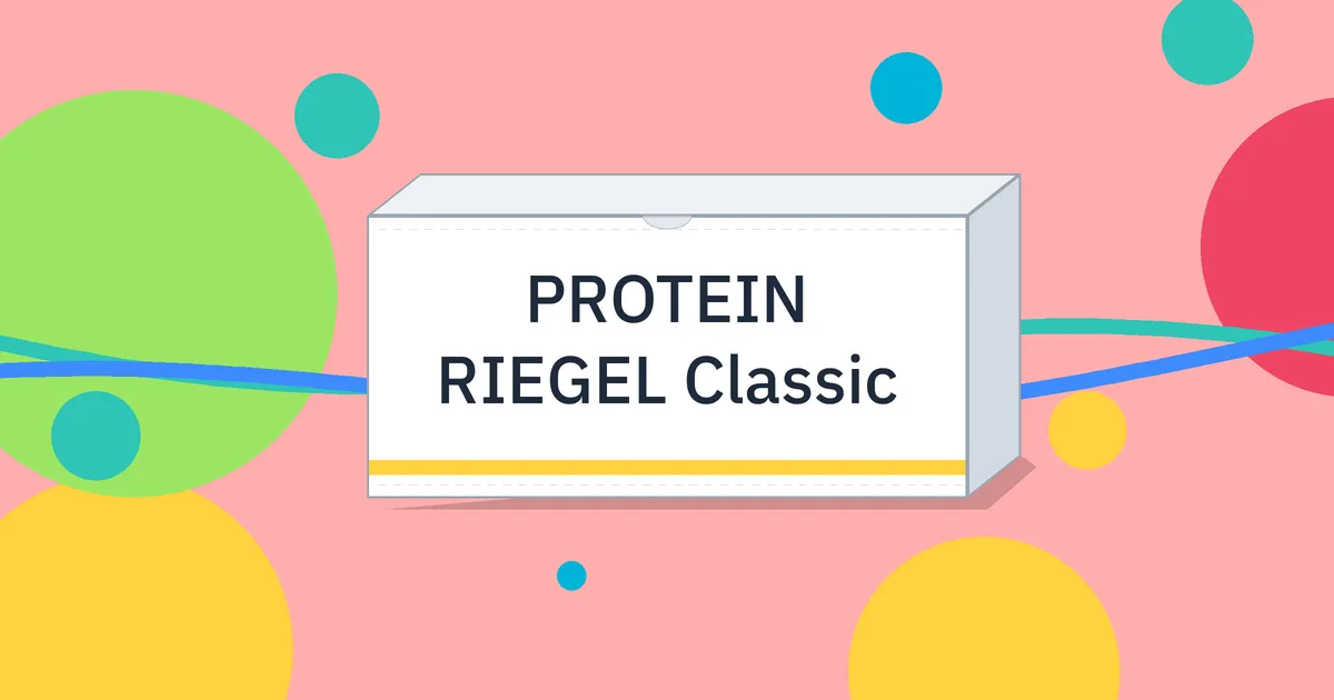Symbolbild: Packung mit der Aufschrift PROTEIN RIEGEL Classic (PZN 02224442) – Verfügbarkeit und Bezug in Apotheken in Frankfurt am Main