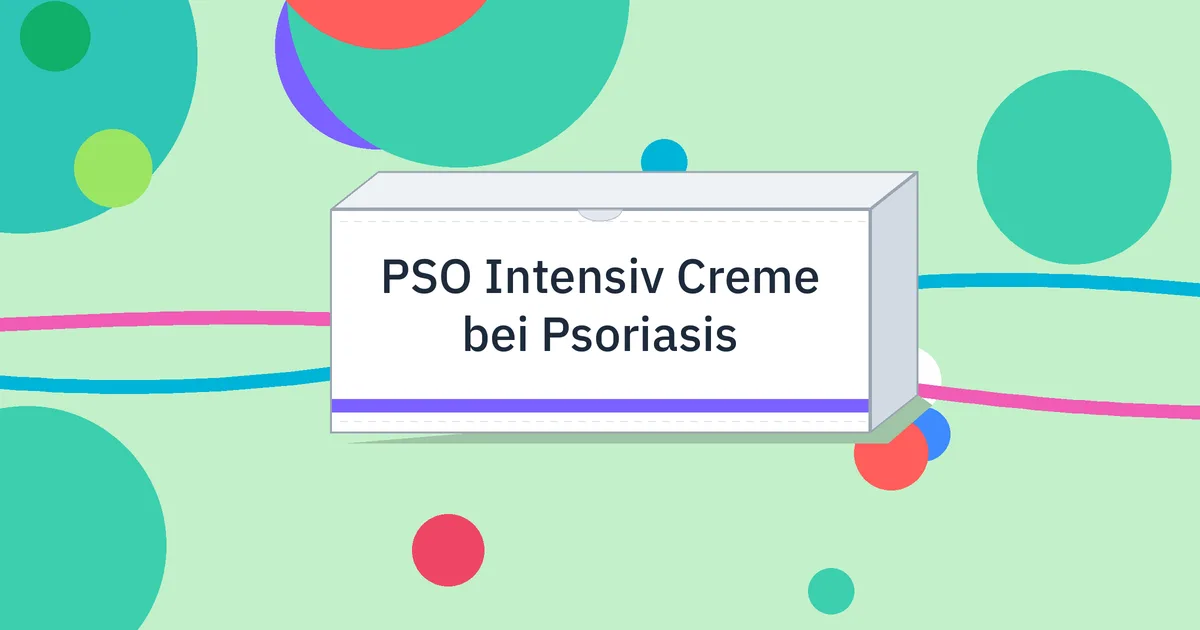 Symbolbild: Packung mit der Aufschrift PSO Intensiv Creme bei Psoriasis (PZN 09202834) – Verfügbarkeit und Bezug in Apotheken in Frankfurt am Main