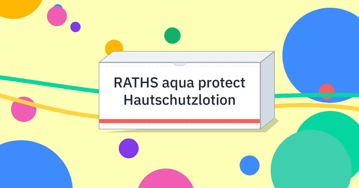 Symbolbild: Packung mit der Aufschrift RATHS aqua protect Hautschutzlotion (PZN 16708190) – Verfügbarkeit und Bezug in Apotheken in Frankfurt am Main