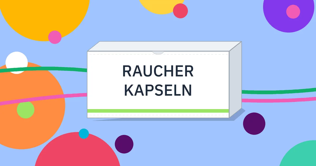 Symbolbild: Packung mit der Aufschrift RAUCHER KAPSELN (PZN 19337400) – Verfügbarkeit und Bezug in Apotheken in Frankfurt am Main