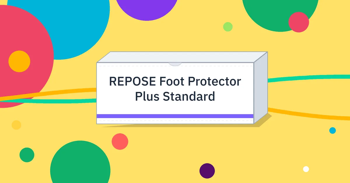 Symbolbild: Packung mit der Aufschrift REPOSE Foot Protector Plus Standard (PZN 16046381) – Verfügbarkeit und Bezug in Apotheken in Frankfurt am Main