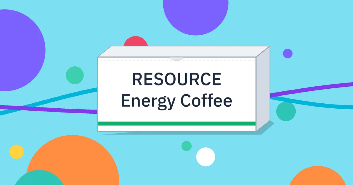 Symbolbild: Packung mit der Aufschrift RESOURCE Energy Coffee (PZN 00183087) – Verfügbarkeit und Bezug in Apotheken in Frankfurt am Main