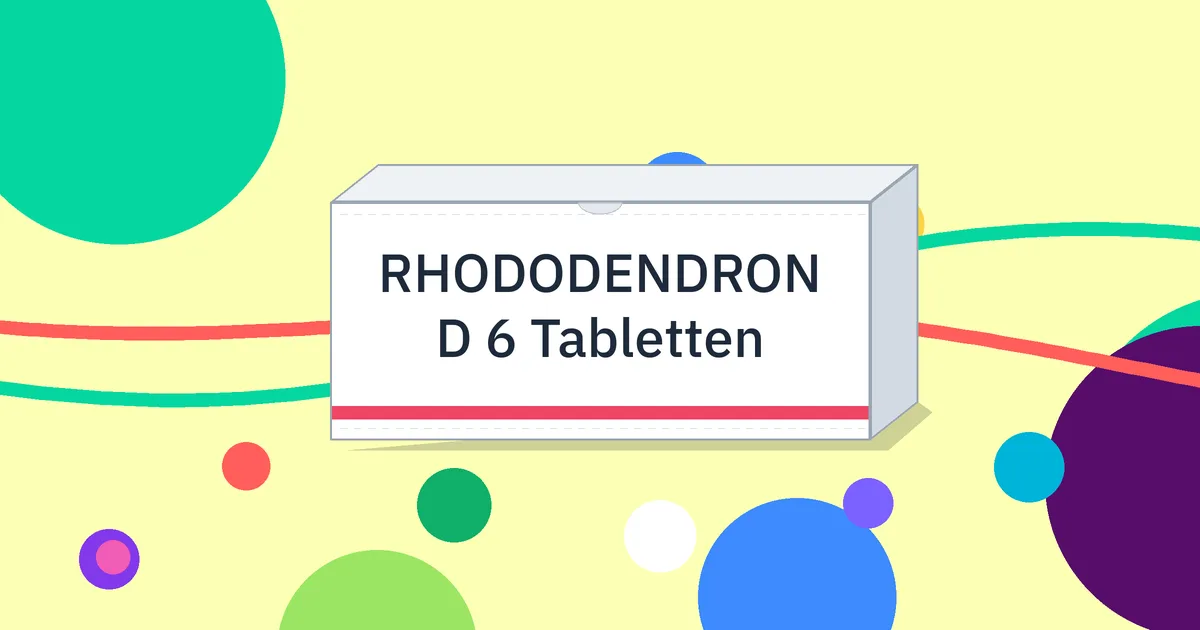 Symbolbild: Packung mit der Aufschrift RHODODENDRON D 6 Tabletten (PZN 02104755) – Verfügbarkeit und Bezug in Apotheken in Frankfurt am Main