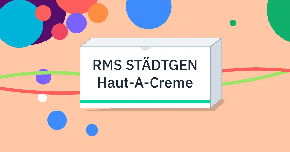 Symbolbild: Packung mit der Aufschrift RMS STÄDTGEN Haut-A-Creme (PZN 04135990) – Verfügbarkeit und Bezug in Apotheken in Frankfurt am Main