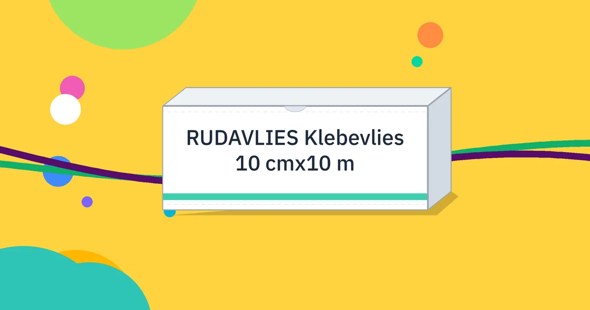 Symbolbild: Packung mit der Aufschrift RUDAVLIES Klebevlies 10 cmx10 m (PZN 01631470) – Verfügbarkeit und Bezug in Apotheken in Frankfurt am Main