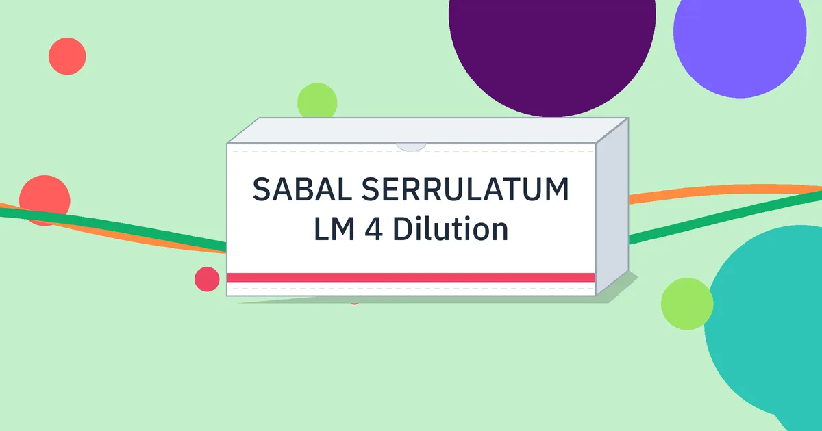 Symbolbild: Packung mit der Aufschrift SABAL SERRULATUM LM 4 Dilution (PZN 13174902) – Verfügbarkeit und Bezug in Apotheken in Frankfurt am Main