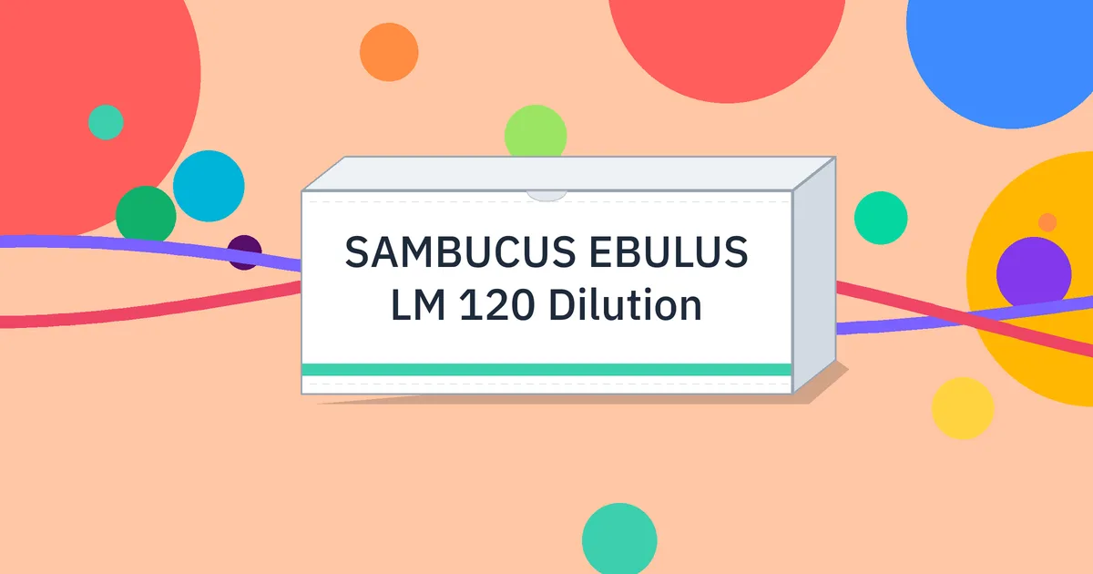Symbolbild: Packung mit der Aufschrift SAMBUCUS EBULUS LM 120 Dilution (PZN 13180742) – Verfügbarkeit und Bezug in Apotheken in Frankfurt am Main