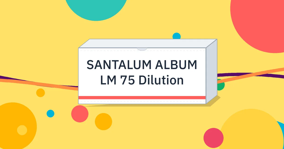 Symbolbild: Packung mit der Aufschrift SANTALUM ALBUM LM 75 Dilution (PZN 13684974) – Verfügbarkeit und Bezug in Apotheken in Frankfurt am Main