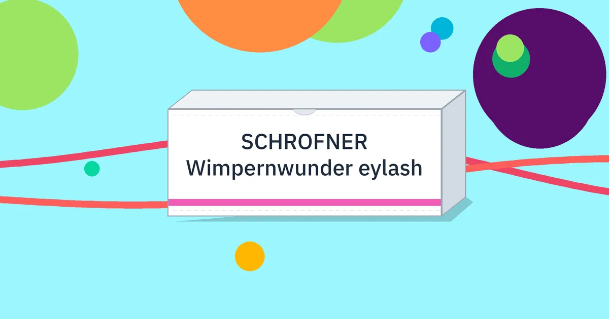 Symbolbild: Packung mit der Aufschrift SCHROFNER Wimpernwunder eylash (PZN 18190171) – Verfügbarkeit und Bezug in Apotheken in Frankfurt am Main