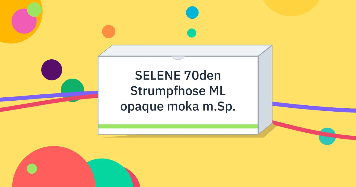 Symbolbild: Packung mit der Aufschrift SELENE 70den Strumpfhose ML opaque moka m.Sp. (PZN 16173731) – Verfügbarkeit und Bezug in Apotheken in Frankfurt am Main