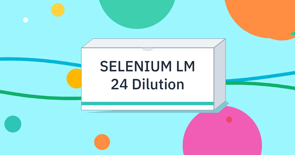 Symbolbild: Packung mit der Aufschrift SELENIUM LM 24 Dilution (PZN 13185863) – Verfügbarkeit und Bezug in Apotheken in Frankfurt am Main