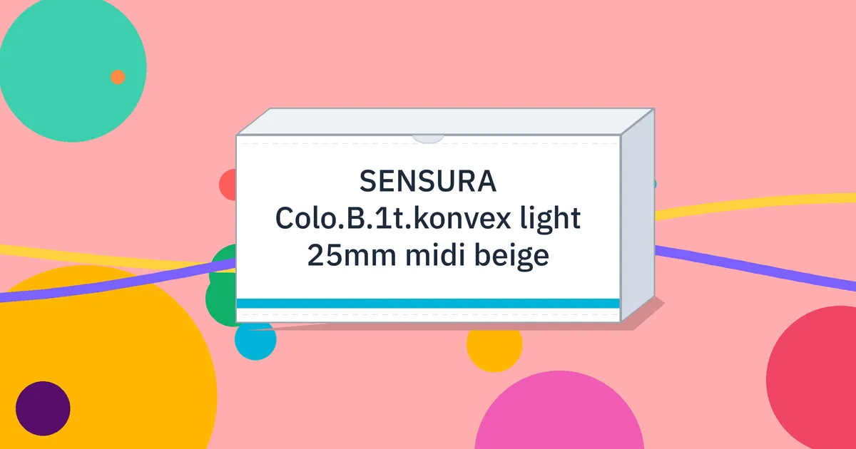 Symbolbild: Packung mit der Aufschrift SENSURA Colo.B.1t.konvex light 25mm midi beige (PZN 00826987) – Verfügbarkeit und Bezug in Apotheken in Frankfurt am Main