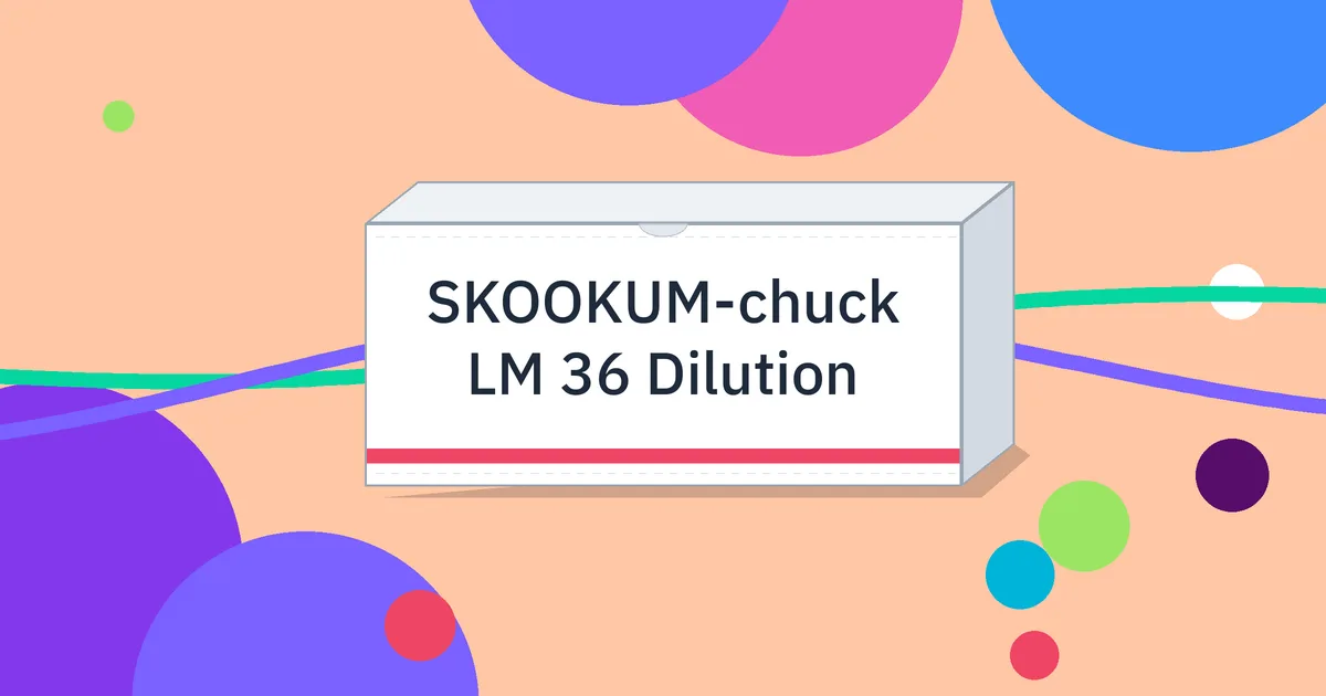 Symbolbild: Packung mit der Aufschrift SKOOKUM-chuck LM 36 Dilution (PZN 13191786) – Verfügbarkeit und Bezug in Apotheken in Frankfurt am Main