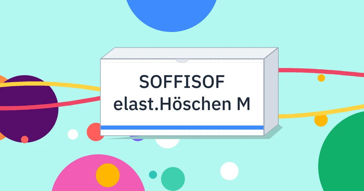 Symbolbild: Packung mit der Aufschrift SOFFISOF elast.Höschen M (PZN 11659127) – Verfügbarkeit und Bezug in Apotheken in Frankfurt am Main