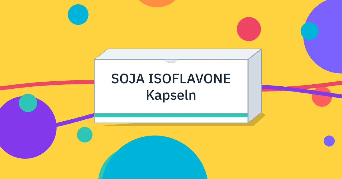 Symbolbild: Packung mit der Aufschrift SOJA ISOFLAVONE Kapseln (PZN 01079363) – Verfügbarkeit und Bezug in Apotheken in Frankfurt am Main