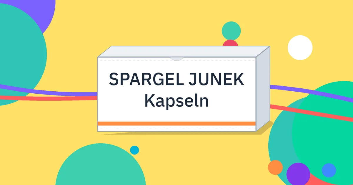 Symbolbild: Packung mit der Aufschrift SPARGEL JUNEK Kapseln (PZN 01078553) – Verfügbarkeit und Bezug in Apotheken in Frankfurt am Main