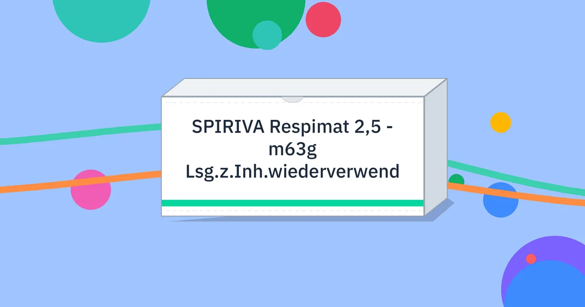 Symbolbild: Packung mit der Aufschrift SPIRIVA Respimat 2,5 -m63g Lsg.z.Inh.wiederverwend (PZN 16684673) – Verfügbarkeit und Bezug in Apotheken in Frankfurt am Main