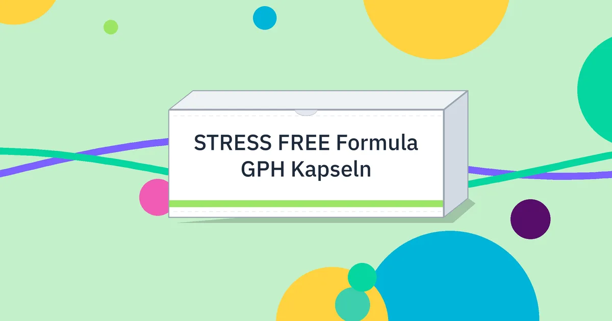 Symbolbild: Packung mit der Aufschrift STRESS FREE Formula GPH Kapseln (PZN 20856536) – Verfügbarkeit und Bezug in Apotheken in Frankfurt am Main