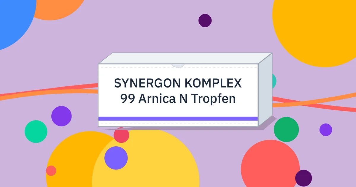 Symbolbild: Packung mit der Aufschrift SYNERGON KOMPLEX 99 Arnica N Tropfen (PZN 03575155) – Verfügbarkeit und Bezug in Apotheken in Frankfurt am Main