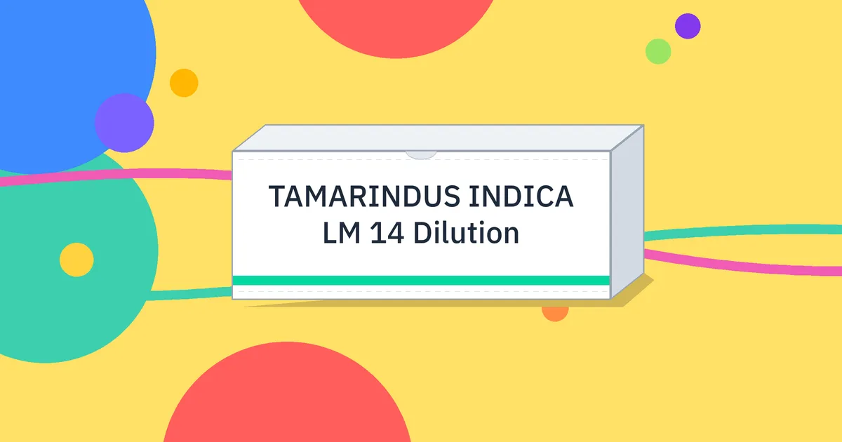 Symbolbild: Packung mit der Aufschrift TAMARINDUS INDICA LM 14 Dilution (PZN 13686424) – Verfügbarkeit und Bezug in Apotheken in Frankfurt am Main