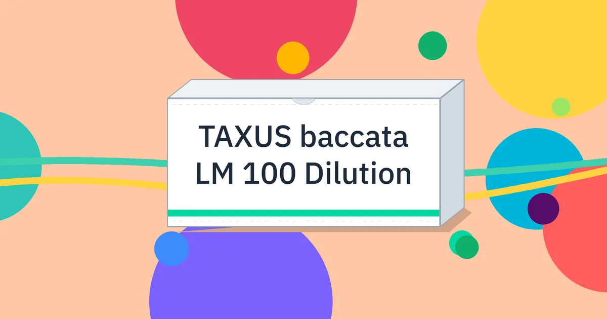 Symbolbild: Packung mit der Aufschrift TAXUS baccata LM 100 Dilution (PZN 13215498) – Verfügbarkeit und Bezug in Apotheken in Frankfurt am Main