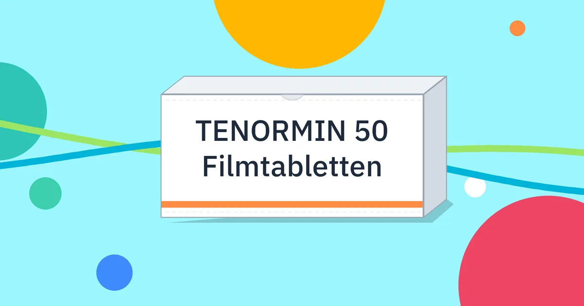 Symbolbild: Packung mit der Aufschrift TENORMIN 50 Filmtabletten (PZN 02477686) – Verfügbarkeit und Bezug in Apotheken in Frankfurt am Main