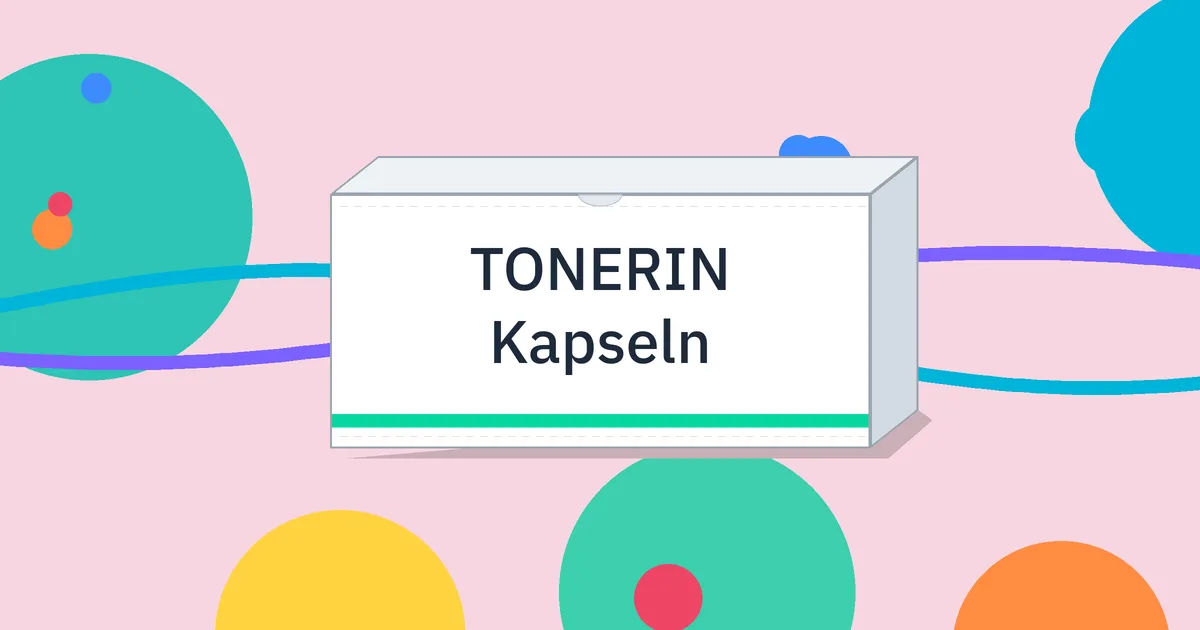Symbolbild: Packung mit der Aufschrift TONERIN Kapseln (PZN 18881461) – Verfügbarkeit und Bezug in Apotheken in Frankfurt am Main