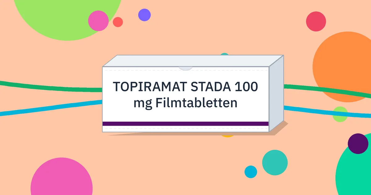 Symbolbild: Packung mit der Aufschrift TOPIRAMAT STADA 100 mg Filmtabletten (PZN 09195413) – Verfügbarkeit und Bezug in Apotheken in Frankfurt am Main