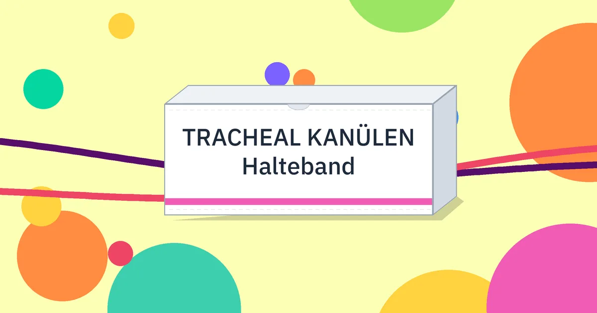 Symbolbild: Packung mit der Aufschrift TRACHEAL KANÜLEN Halteband (PZN 05895496) – Verfügbarkeit und Bezug in Apotheken in Frankfurt am Main