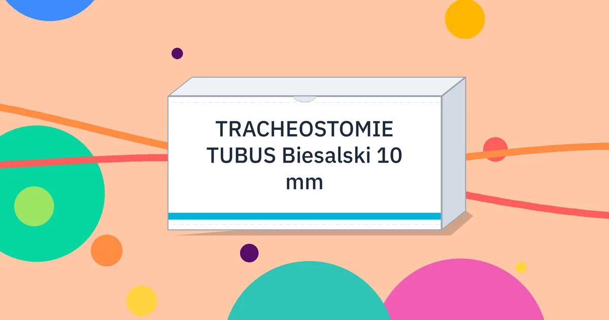 Symbolbild: Packung mit der Aufschrift TRACHEOSTOMIE TUBUS Biesalski 10 mm (PZN 16038542) – Verfügbarkeit und Bezug in Apotheken in Frankfurt am Main