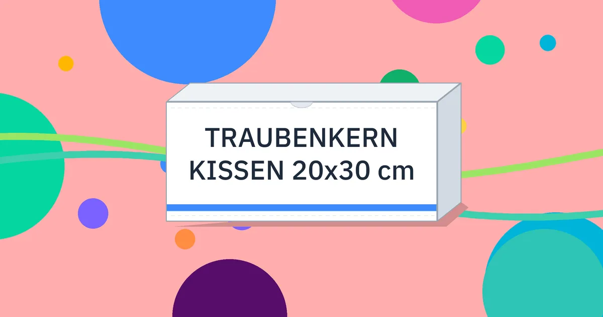 Symbolbild: Packung mit der Aufschrift TRAUBENKERN KISSEN 20x30 cm (PZN 03356111) – Verfügbarkeit und Bezug in Apotheken in Frankfurt am Main