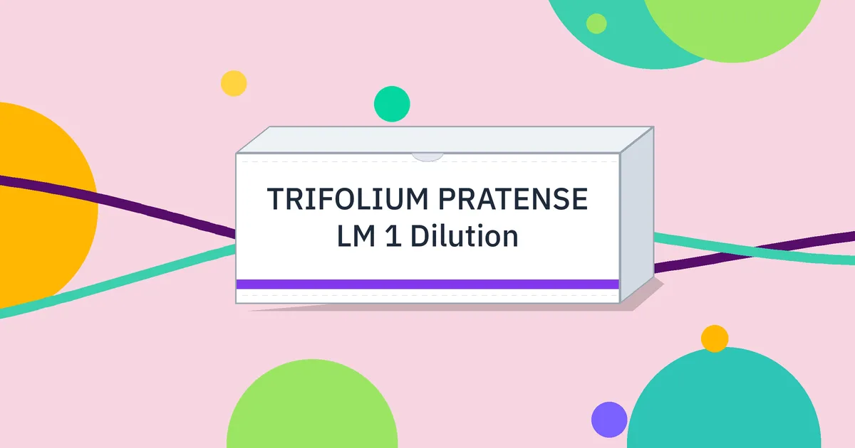Symbolbild: Packung mit der Aufschrift TRIFOLIUM PRATENSE LM 1 Dilution (PZN 13226533) – Verfügbarkeit und Bezug in Apotheken in Frankfurt am Main