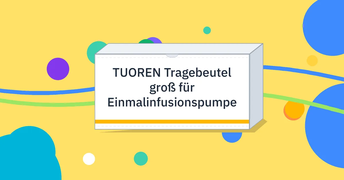 Symbolbild: Packung mit der Aufschrift TUOREN Tragebeutel groß für Einmalinfusionspumpe (PZN 13765945) – Verfügbarkeit und Bezug in Apotheken in Frankfurt am Main