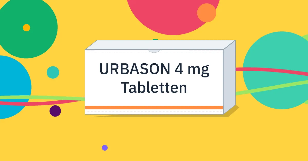 Symbolbild: Packung mit der Aufschrift URBASON 4 mg Tabletten (PZN 04966490) – Verfügbarkeit und Bezug in Apotheken in Frankfurt am Main