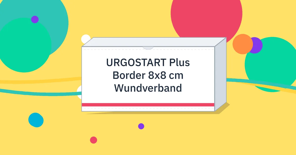 Symbolbild: Packung mit der Aufschrift URGOSTART Plus Border 8x8 cm Wundverband (PZN 17311833) – Verfügbarkeit und Bezug in Apotheken in Frankfurt am Main