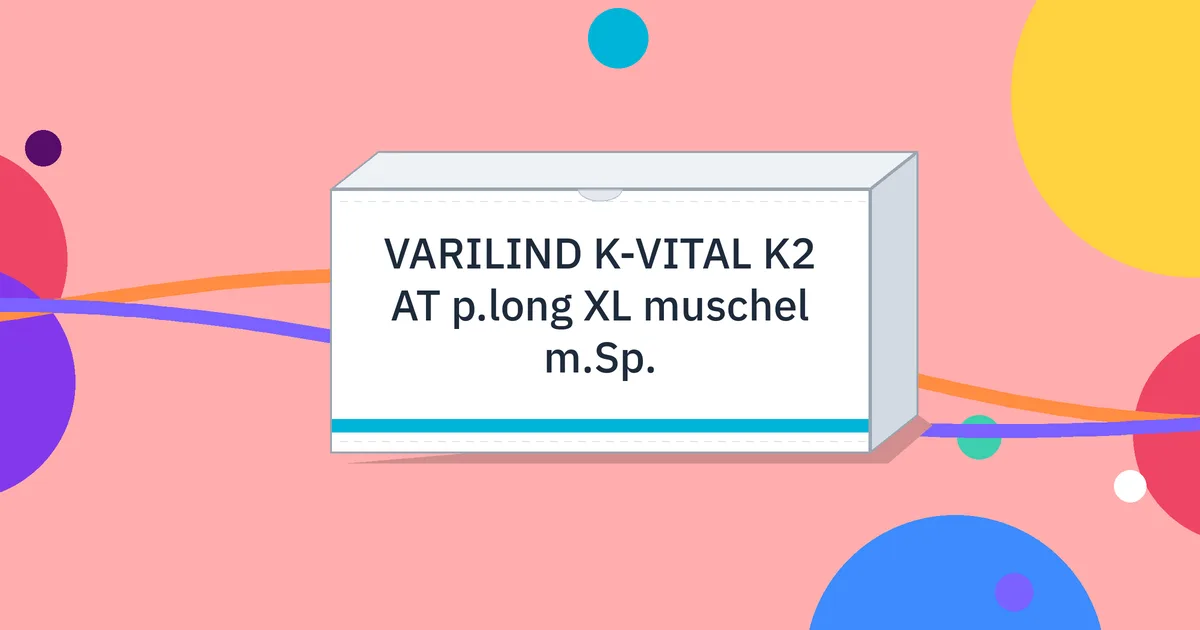 Symbolbild: Packung mit der Aufschrift VARILIND K-VITAL K2 AT p.long XL muschel m.Sp. (PZN 20562438) – Verfügbarkeit und Bezug in Apotheken in Frankfurt am Main