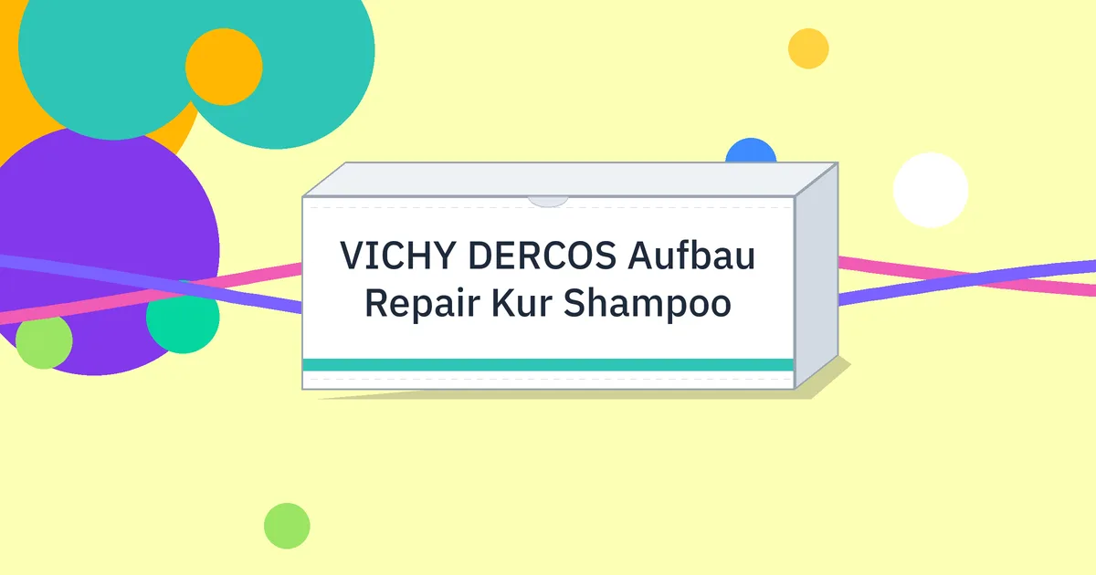 Symbolbild: Packung mit der Aufschrift VICHY DERCOS Aufbau Repair Kur Shampoo (PZN 09741502) – Verfügbarkeit und Bezug in Apotheken in Frankfurt am Main