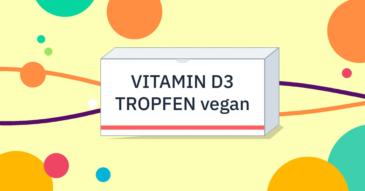 Symbolbild: Packung mit der Aufschrift VITAMIN D3 TROPFEN vegan (PZN 16236696) – Verfügbarkeit und Bezug in Apotheken in Frankfurt am Main
