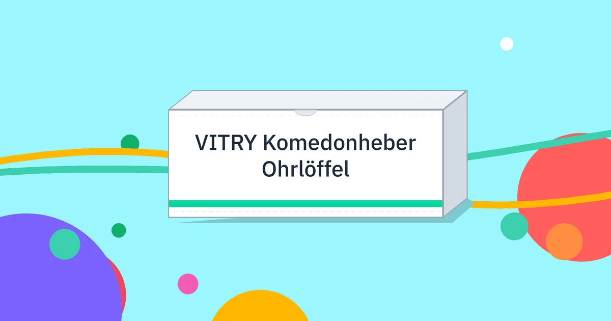 Symbolbild: Packung mit der Aufschrift VITRY Komedonheber Ohrlöffel (PZN 05044539) – Verfügbarkeit und Bezug in Apotheken in Frankfurt am Main
