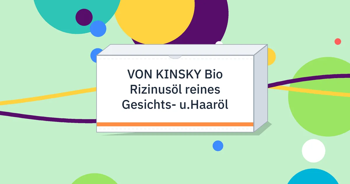Symbolbild: Packung mit der Aufschrift VON KINSKY Bio Rizinusöl reines Gesichts- u.Haaröl (PZN 18602774) – Verfügbarkeit und Bezug in Apotheken in Frankfurt am Main