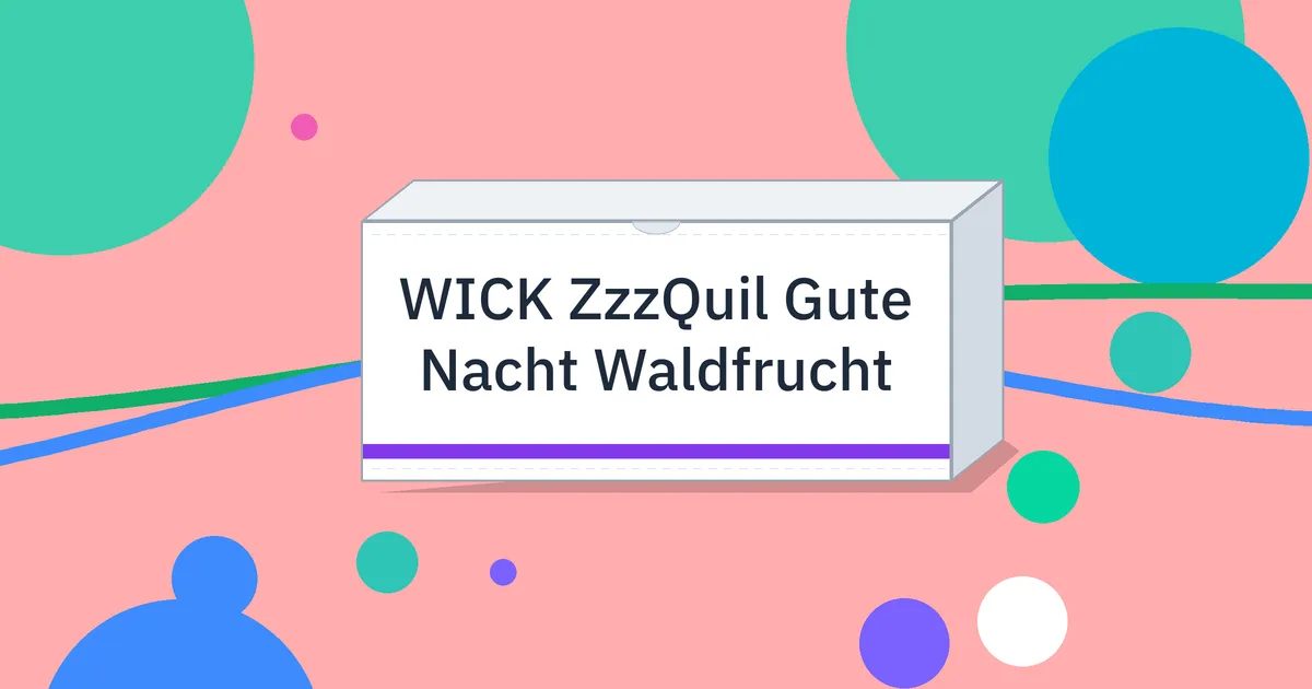 Symbolbild: Packung mit der Aufschrift WICK ZzzQuil Gute Nacht Waldfrucht (PZN 18393796) – Verfügbarkeit und Bezug in Apotheken in Frankfurt am Main